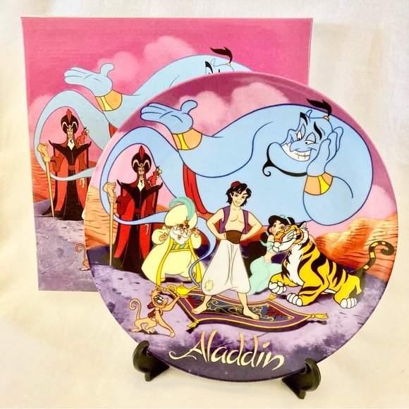 Disney | Dining | Vtg 992 Disneys Aladdin Limited Edition Porcelain ...